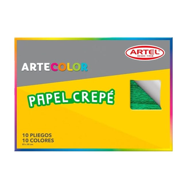 Artecolor Papel Crepé 10 Piegos 25x35 cm. ARTEL | Baru Librería