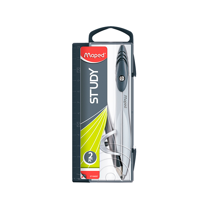 Compas Maped Study con adaptador y lápiz. MAPED | Baru Librería